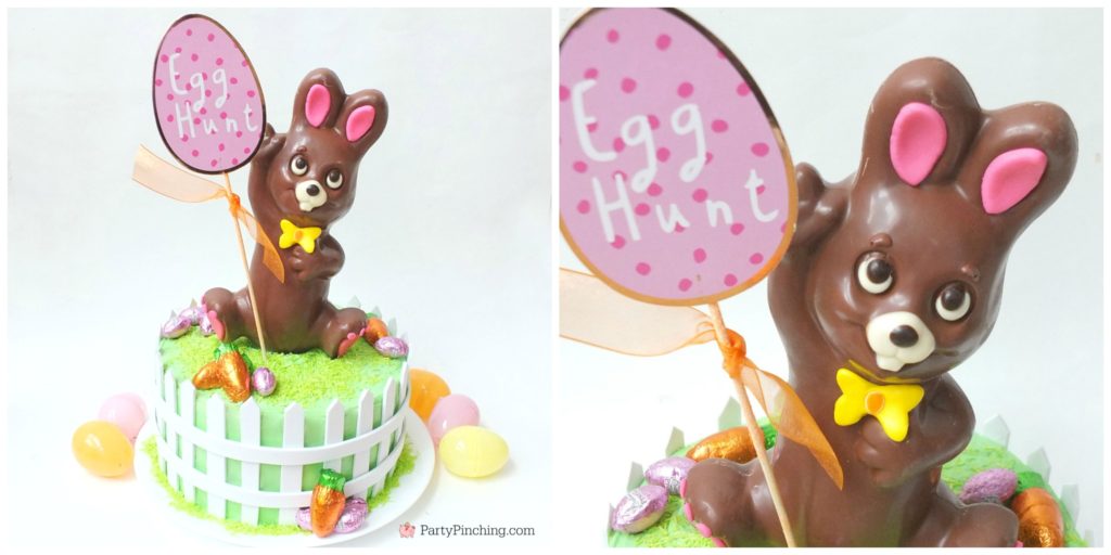 Adorable Chocolate Bunny Easter Egg Hunt Cake Centerpiece Adorable Chocolate Bunny Easter Egg Hunt Cake Centerpiece