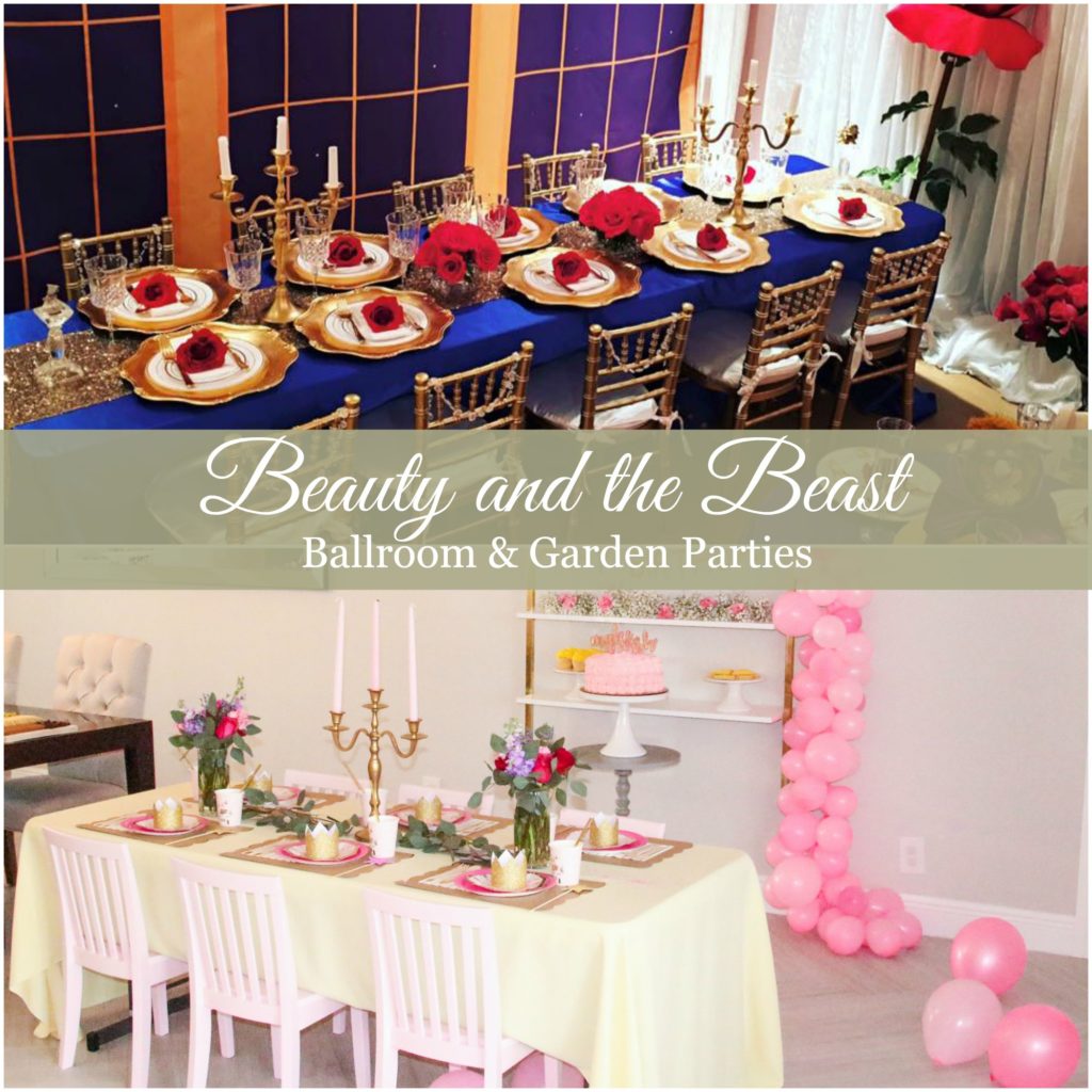 Beauty and the Beast Birthday party, ballroom beauty beast movie garden