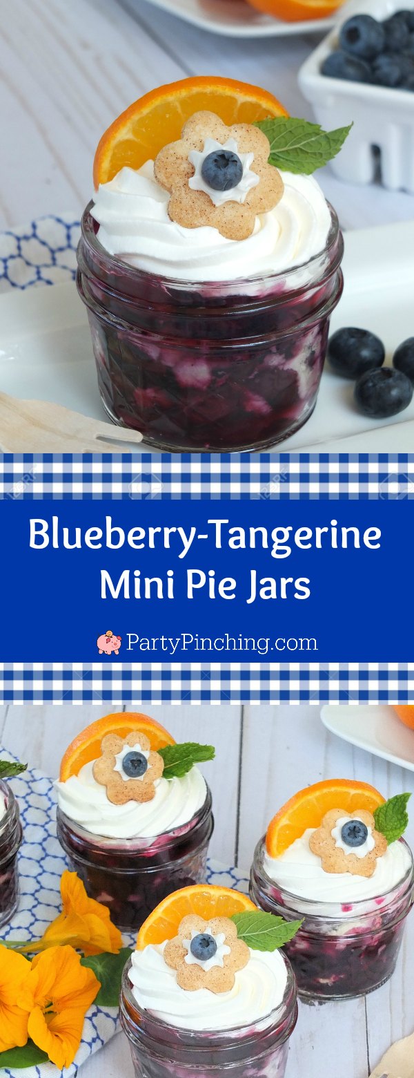 Blueberry Tangerine Mini Pie Jars so easy to make using fresh fruit
