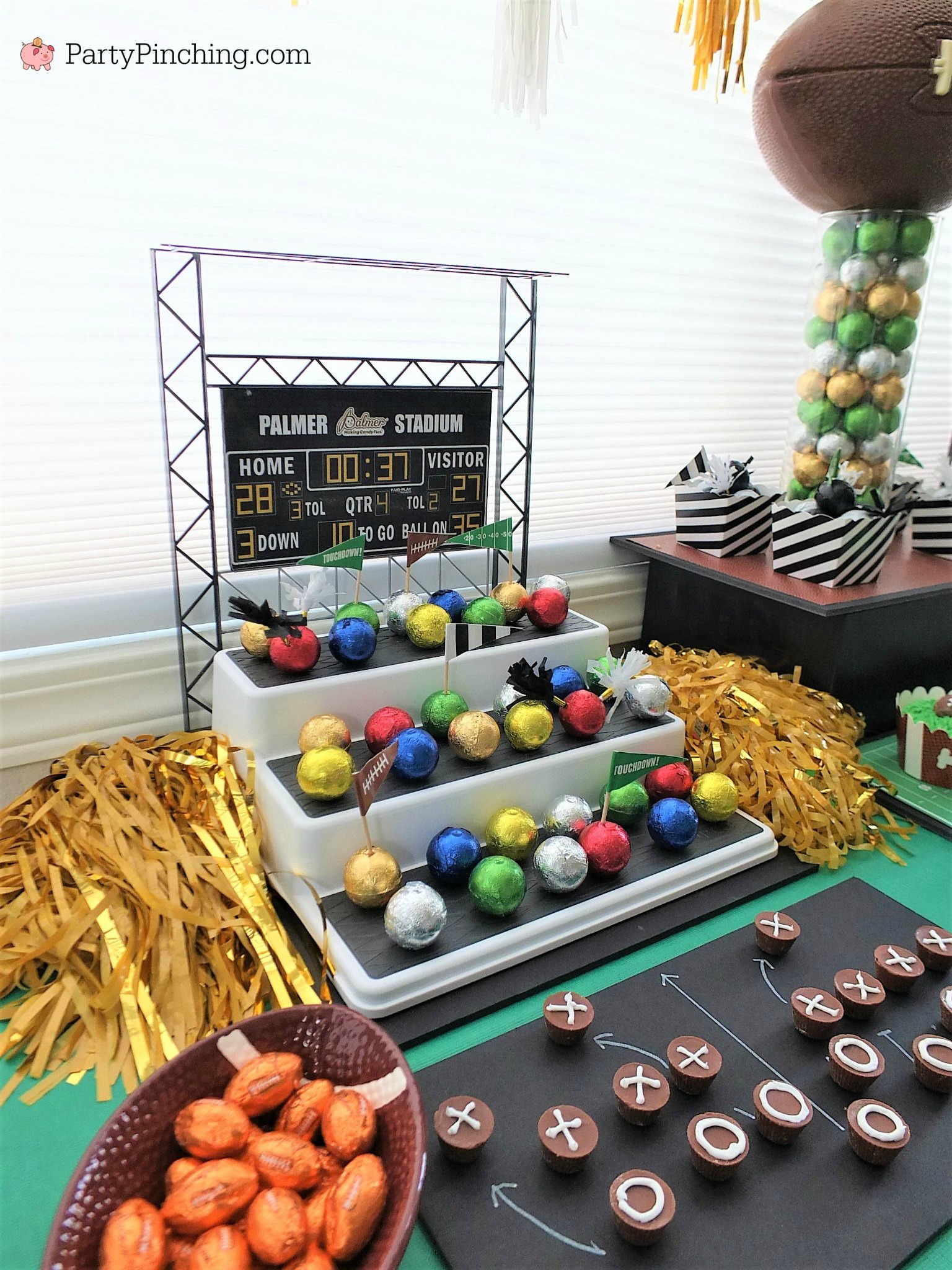 Game time treats, football dessert table, football food snack treat ...