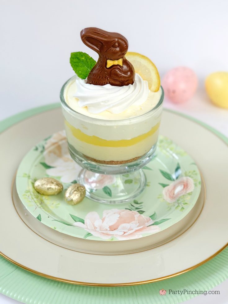 Easter Lemon Cheesecake Parfaits - Easter Pudding Desserts