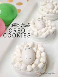 little lamb oreo cookies, cute sheep Oreos Easter baby shower lamb Oreo